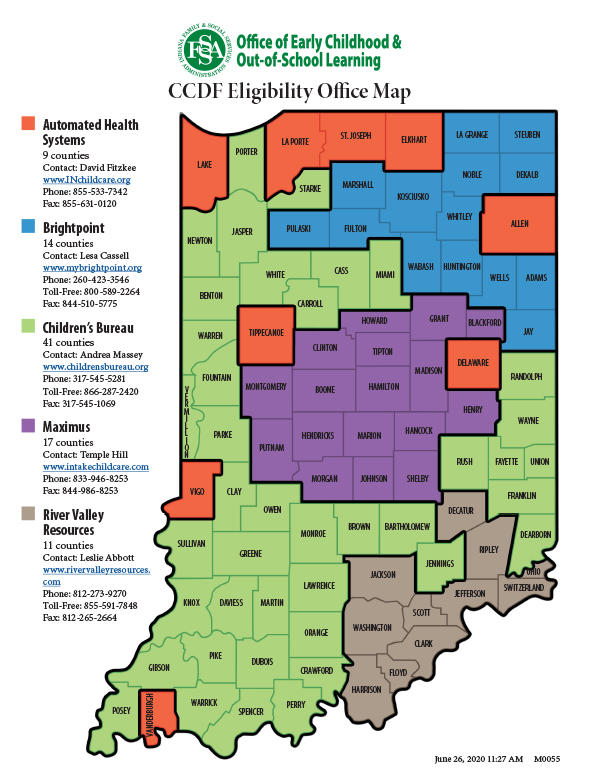 FSSA: Carefinder: CCDF intake office changes